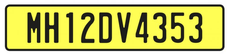 Number Plates Colors In India