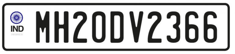 Number Plates Colors In India