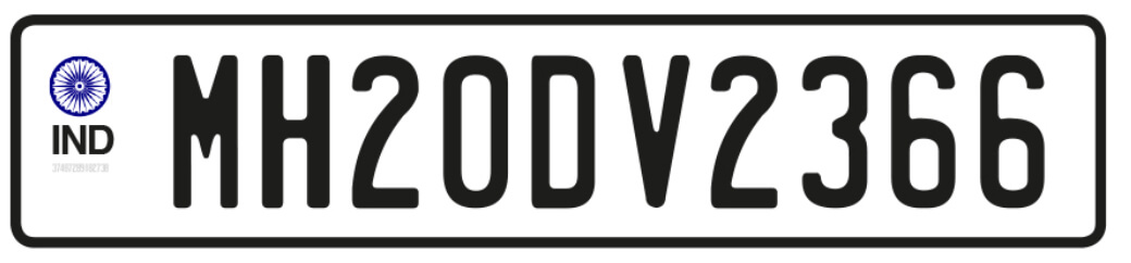Number Plates Colors In India