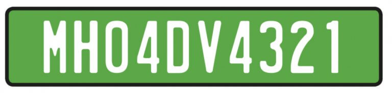 Number Plates Colors In India