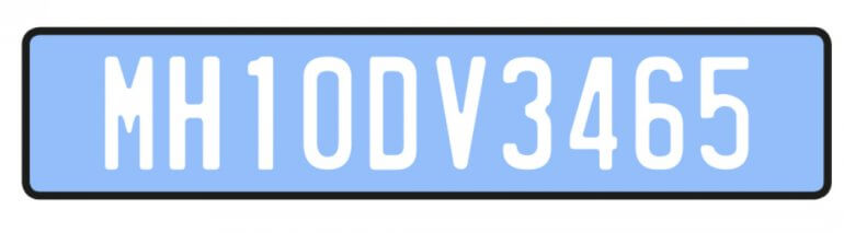 Number Plates Colors In India